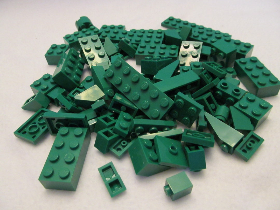 Kelly Green Lego Mixed Bag, Different Shapes and Sizes, Eighty Nine ...