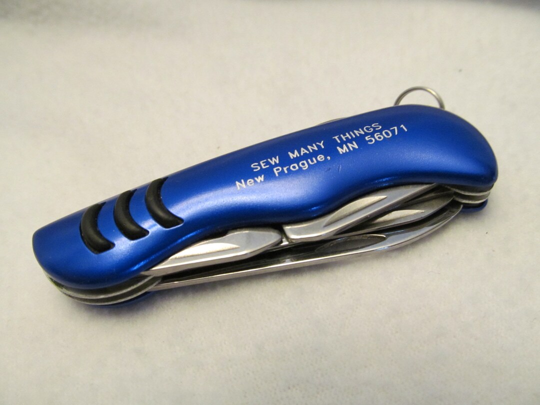 Multi - Use Pocket Knife, Advertising Pocket Knife, Royal Blue Knife ...
