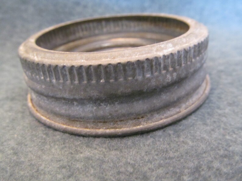 Vintage Ball Zinc and Glass Canning Jar Lid, Old Canning Ring and Glass ...
