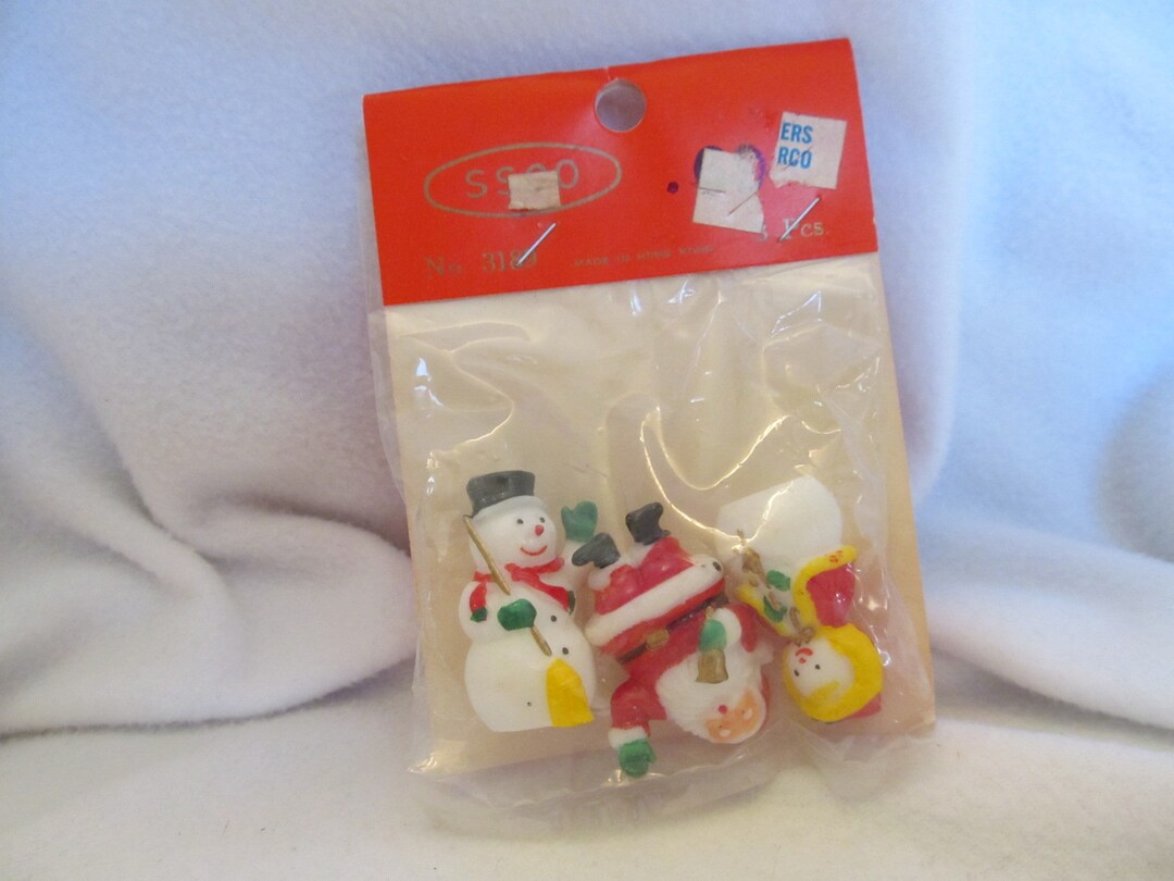A Set of Three Small Plastic Figurines for Your Crafting, Made in Hong ...