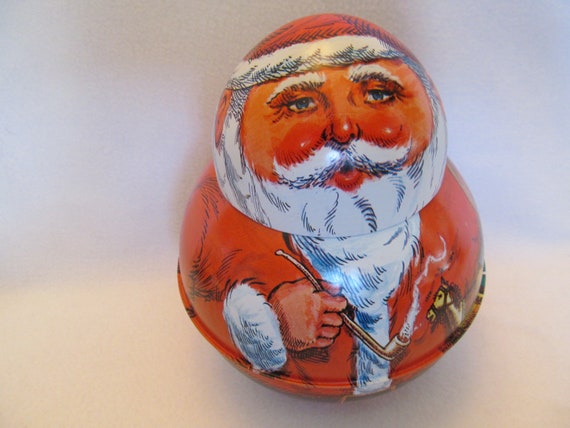 One Cute Roly-poly Santa Container Holiday Home Decoration - Etsy
