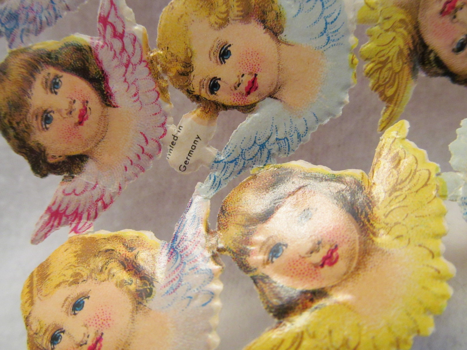 Angel Heads Clip Art Vintage Sheet of Angel Heads Made in | Etsy