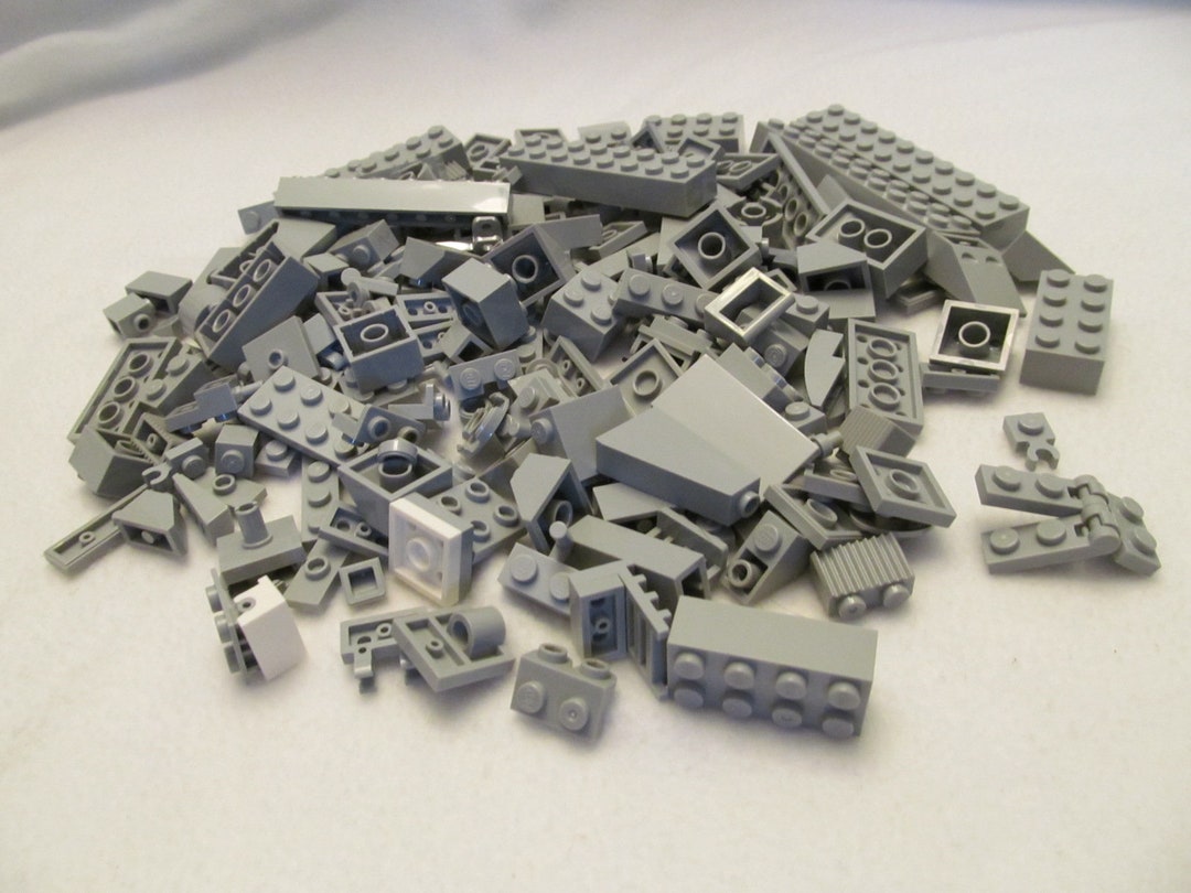 Light Gray Colored Legos, One Hundred Eighty Six Light Gray Colored Legos ,mixed Bag of ...