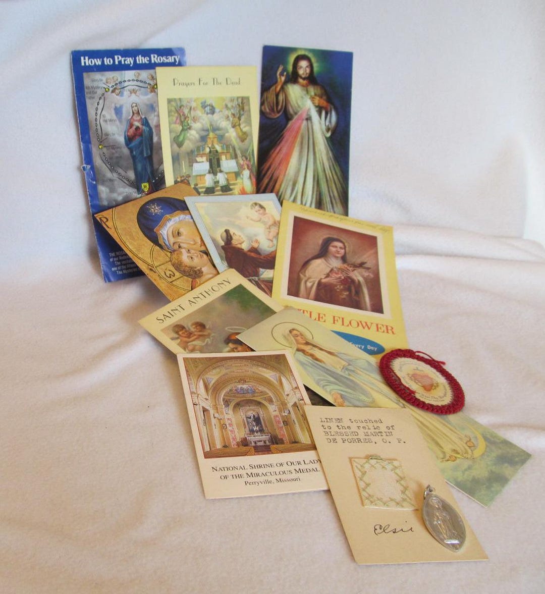 A Unit of Twelve Religious Small Booklets, Holy Cards and More, Vintage ...