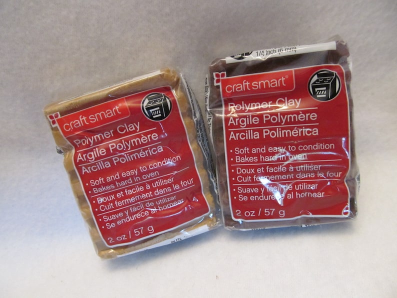 Craftsmart Polymer Clay 2 Oz. Packages One Brown and One - Etsy