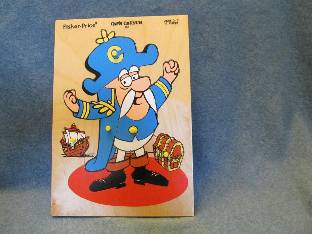 Vintage Cap'n Crunch Wooden Board Puzzle, Made in Holland for Fisher ...