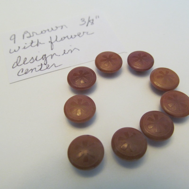 Brown Buttons - Etsy