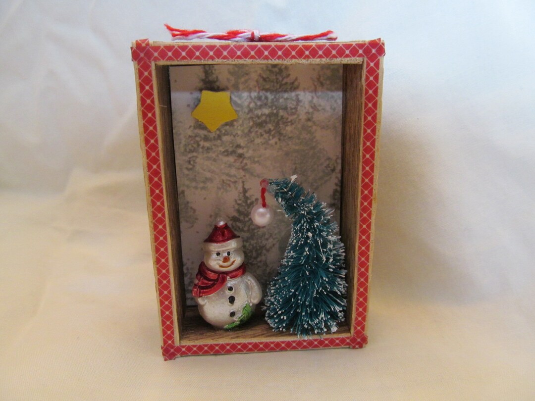 Sweet, Unique , One of a Kind Diorama, Winter Scene Diorama, Small ...
