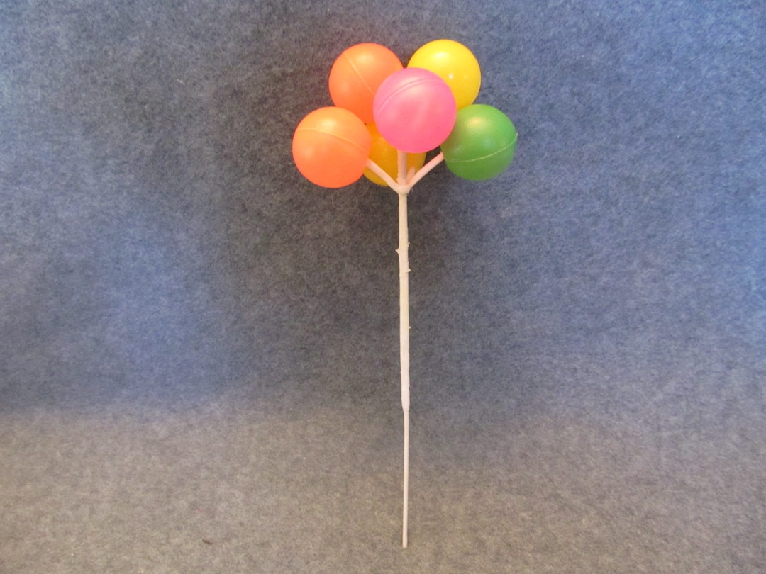 Plastic Balloon Picks, Crafting Balloons, 2 Orange, 2 Pink, 1 Green and ...