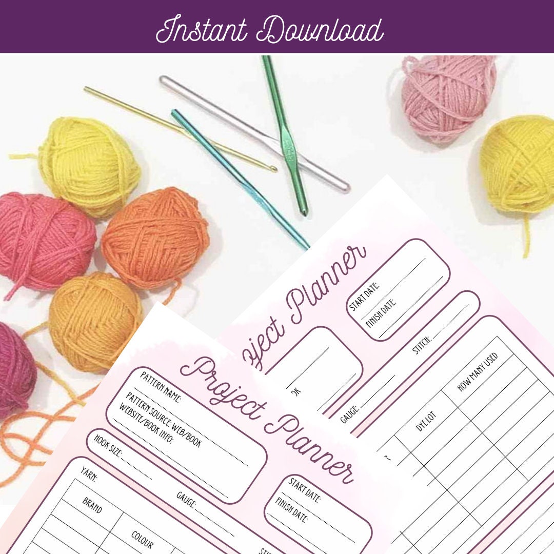 Printable Crochet Journal / Downloadable Crochet Planner / Crochet ...