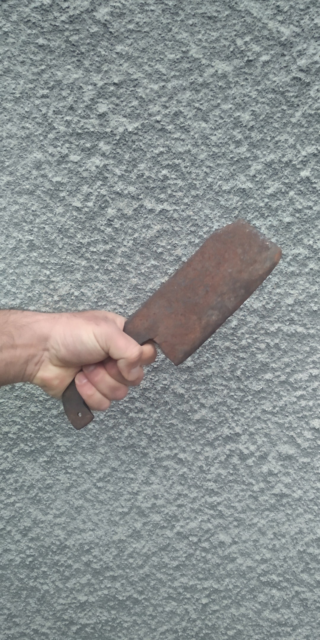 Vintage Cleaver Knife, Old Rusty Butcher Knife, Primitive Meat Chopper ...