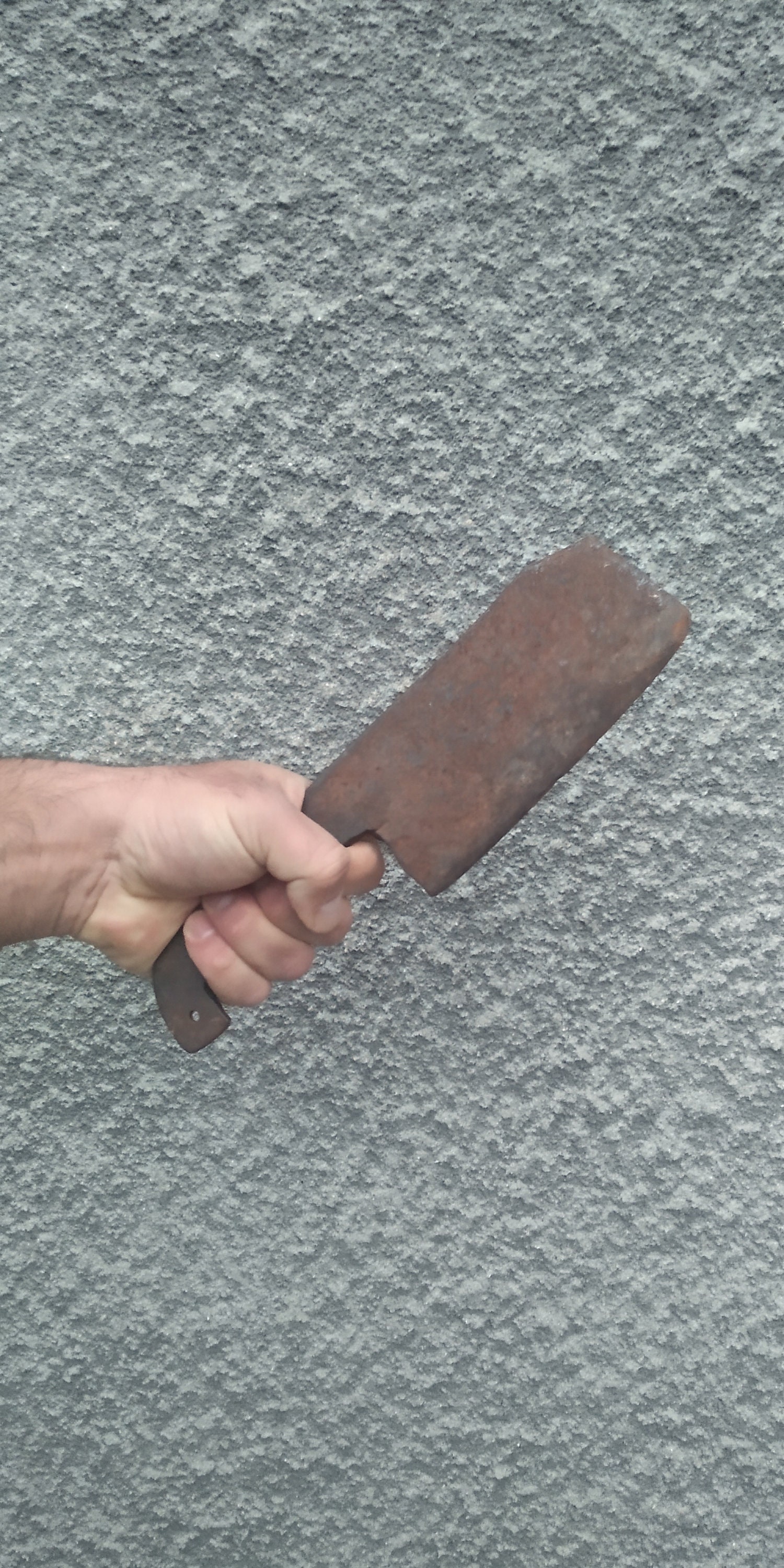 Vintage Cleaver Knife, Old Rusty Butcher Knife, Primitive Meat Chopper ...