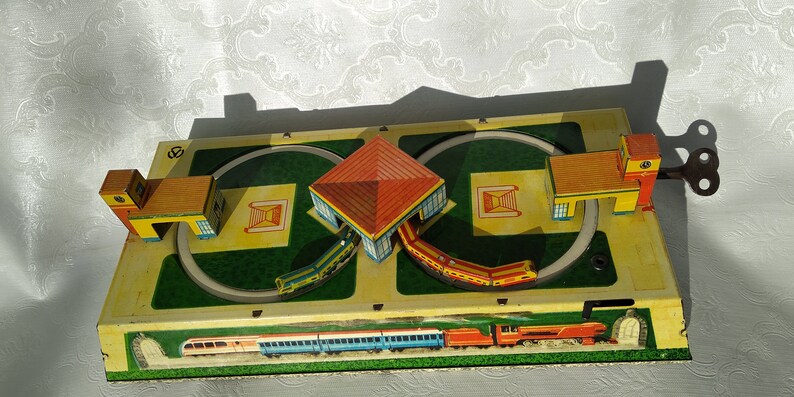 Rare Vintage Soviet Tin Toy Working Mechanical Train - Etsy