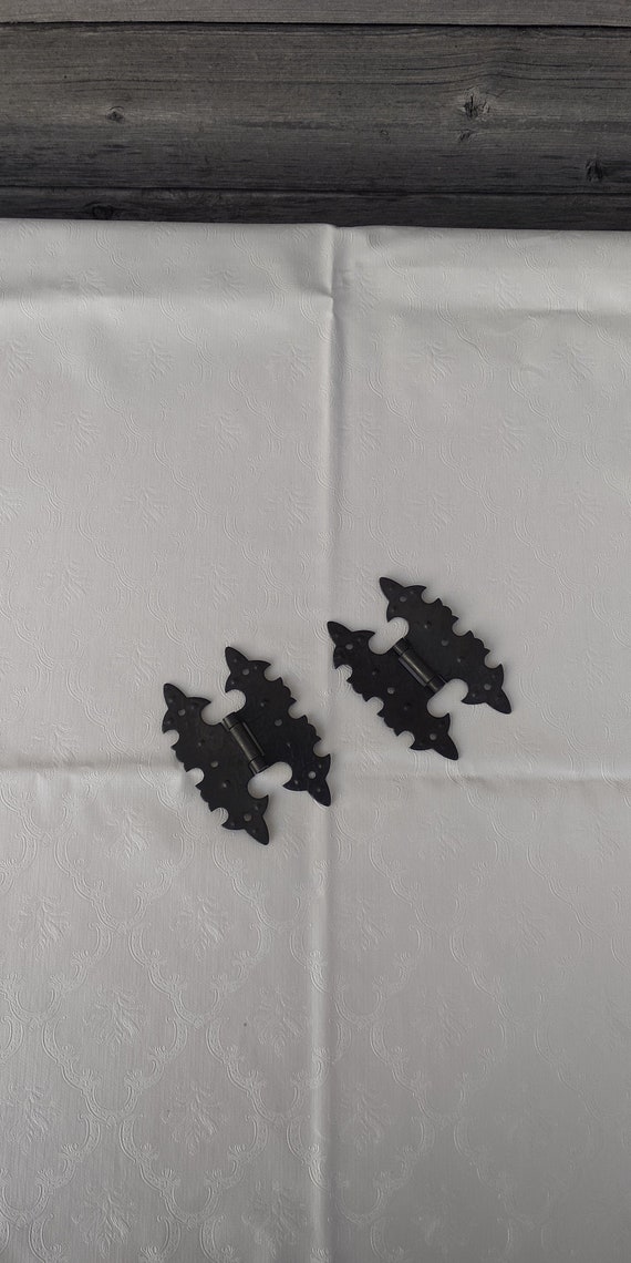 2.56 Vintage Pair of Door Hinges Iron Handmade Hinges | Etsy