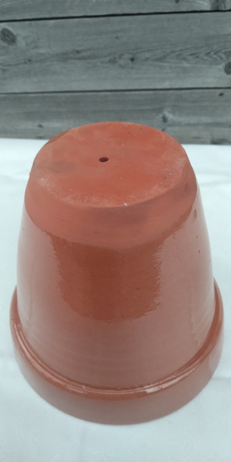 Vintage Clay Plant Pot, Old Terra Cotta Flower Pot, Rustic Clay Pottery ...