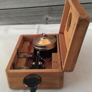 Rare Antique Morse Key With Speaker, Wooden Box Morse Key, Militay ...