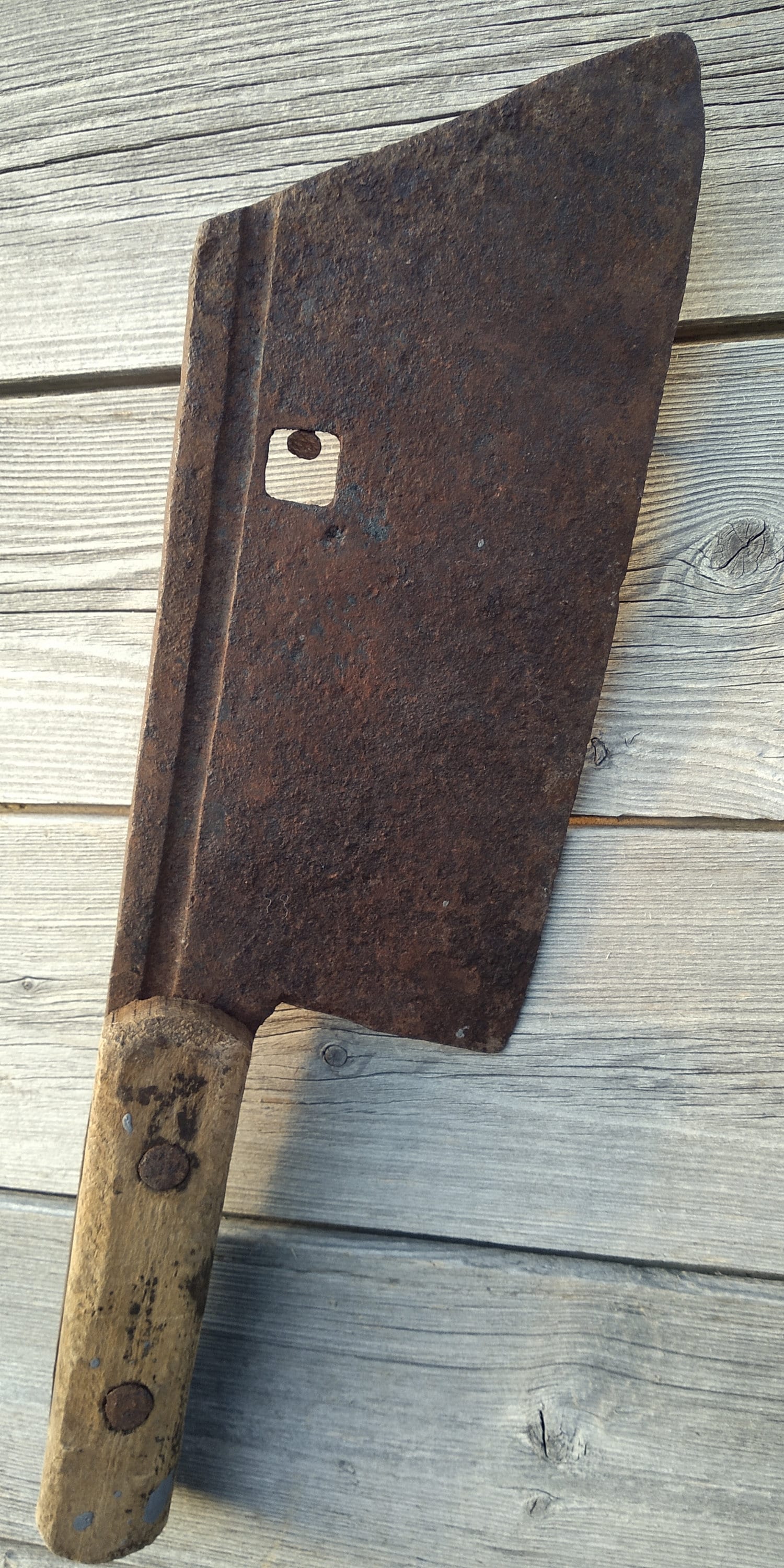 Vintage Cleaver Knife Old Rusty Butcher Knife Primitive Meat | Etsy