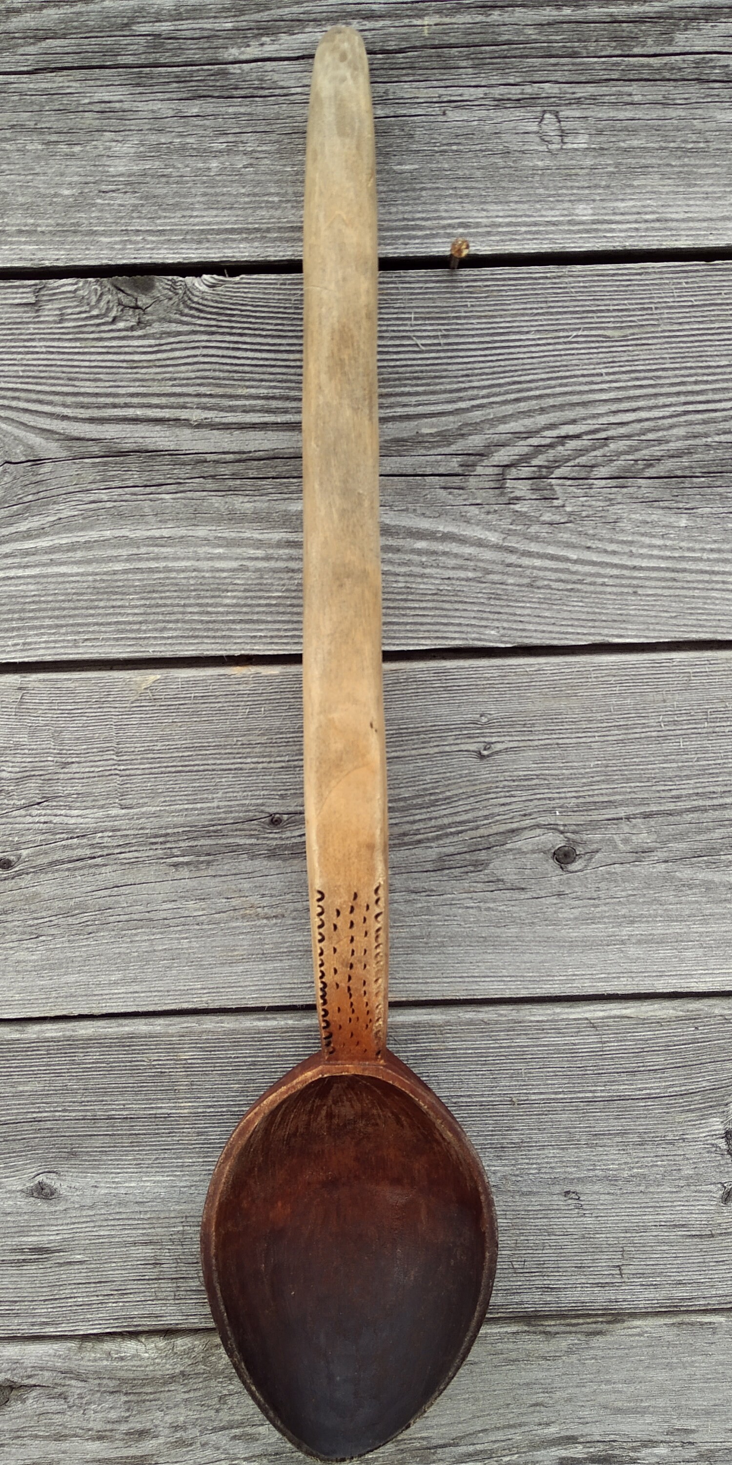 Vintage Hand Carved Spoon, Antique Wood Spoon, Primitive Kitchen Decor ...