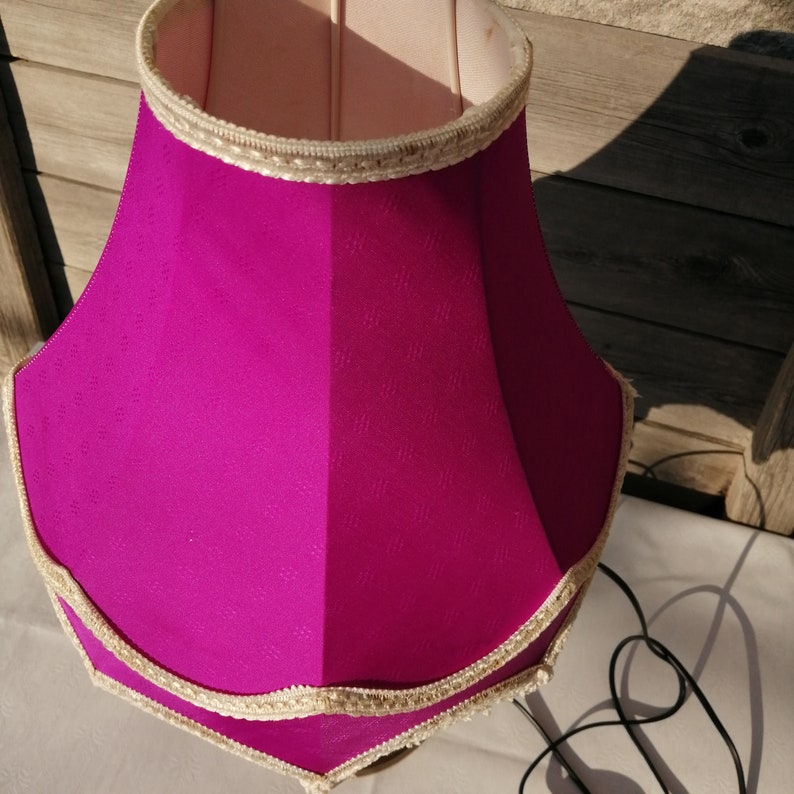 Vintage Stylish Night Lamp, Retro Unique Purple Desk Lamp, Old Table ...