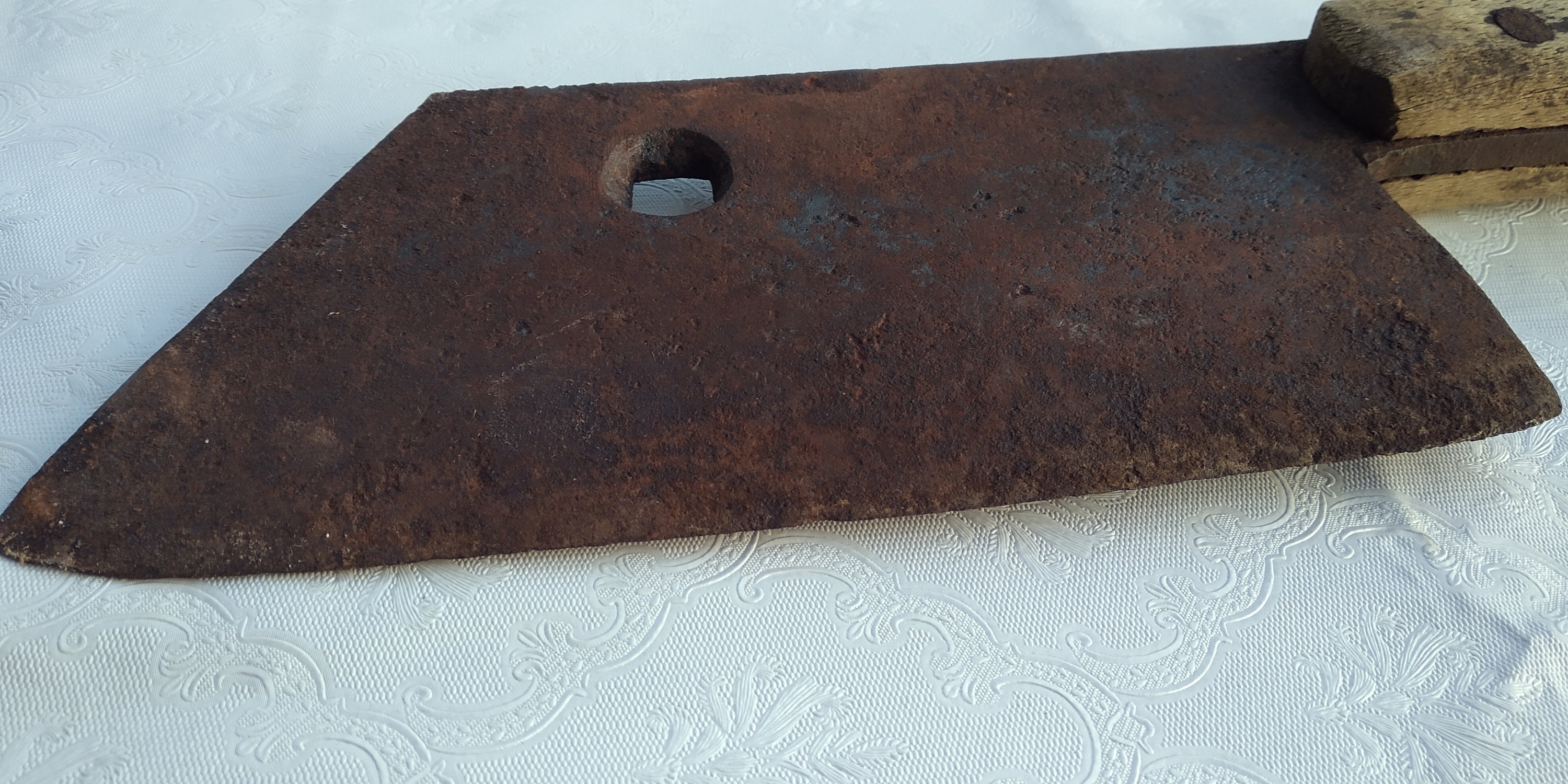 Vintage Cleaver Knife, Old Rusty Butcher Knife, Primitive Meat Chopper ...