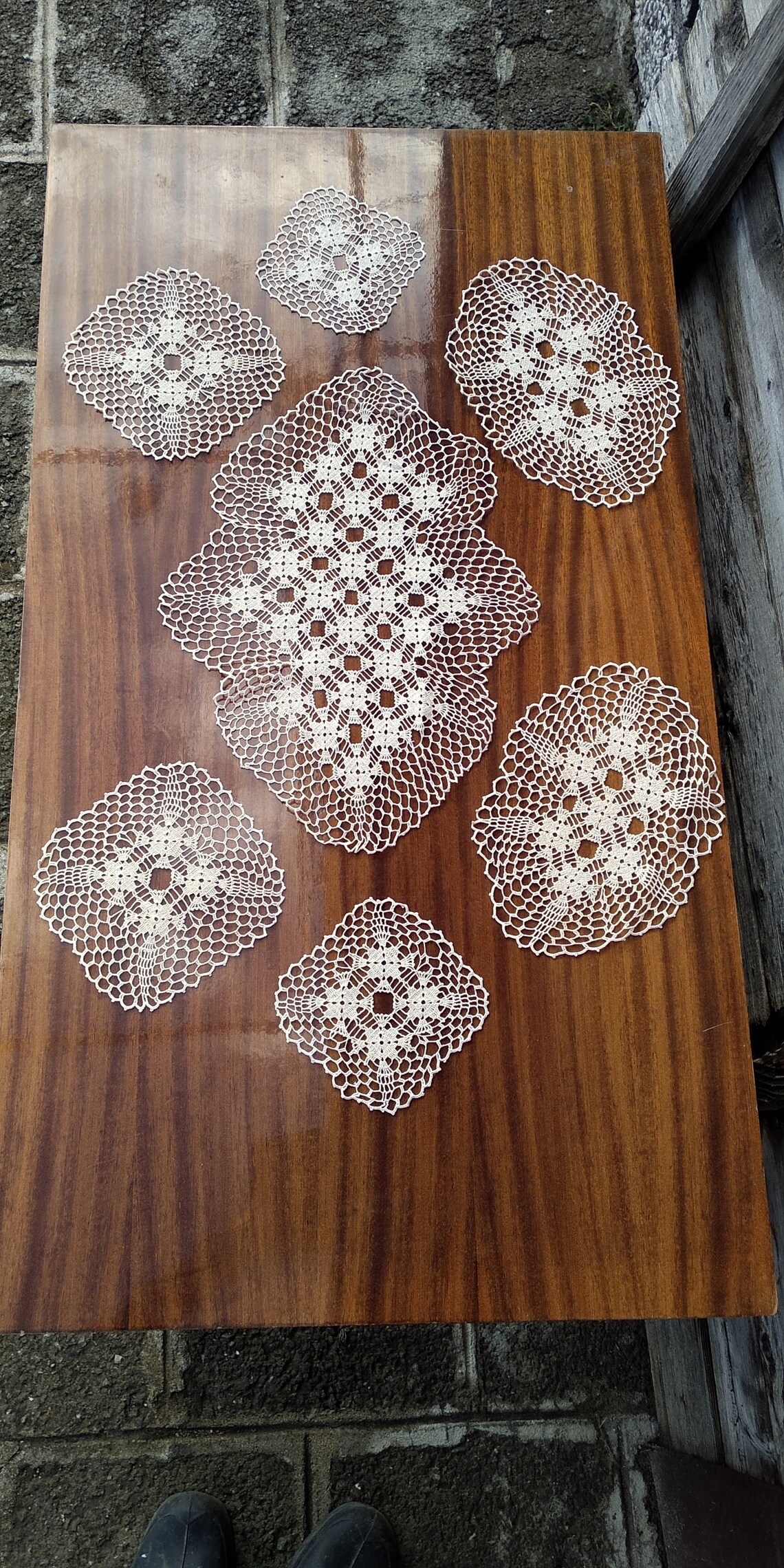 Vintage Handmade Crochet Table Decoration, Unique Bulgarian Hand ...