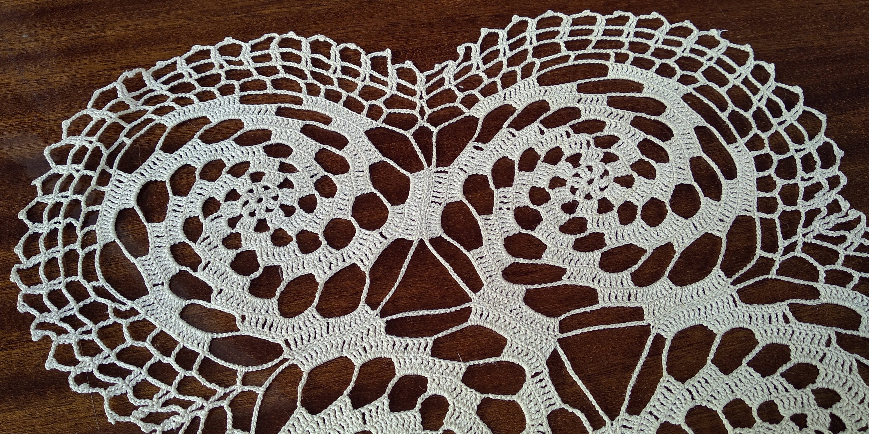 Set of 2 Vintage Handmade Crochet Ellipse Laces Unique - Etsy