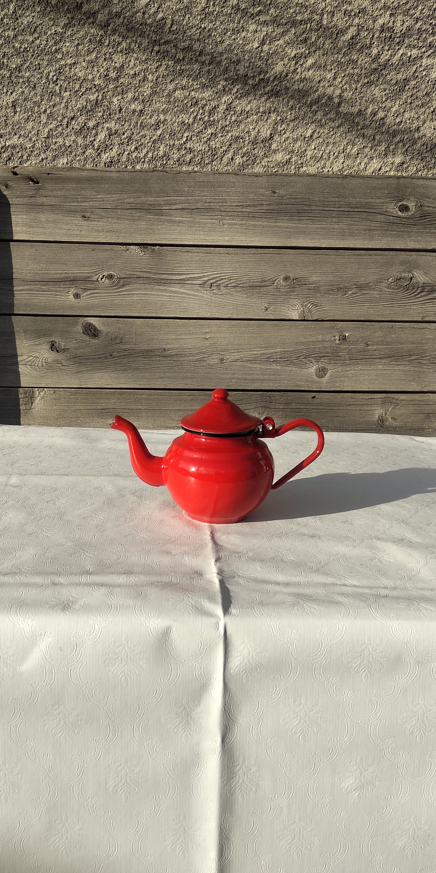 Vintage Small Red Enamel Kettle with Lid Tea Kettle Old | Etsy