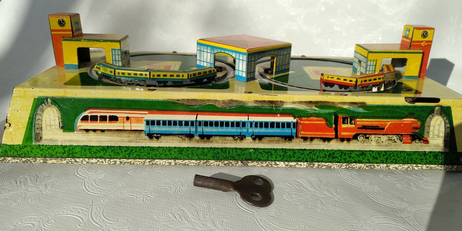Rare Vintage Soviet Tin Toy Working Mechanical Train - Etsy