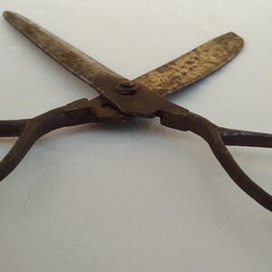 Vintage Rusty Scissors, Old Tailors Tool, Antique Iron Scissors ...