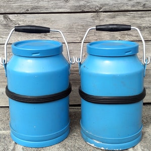5 L Vintage Blue Milk Container Retro Aluminum Milk Canister - Etsy