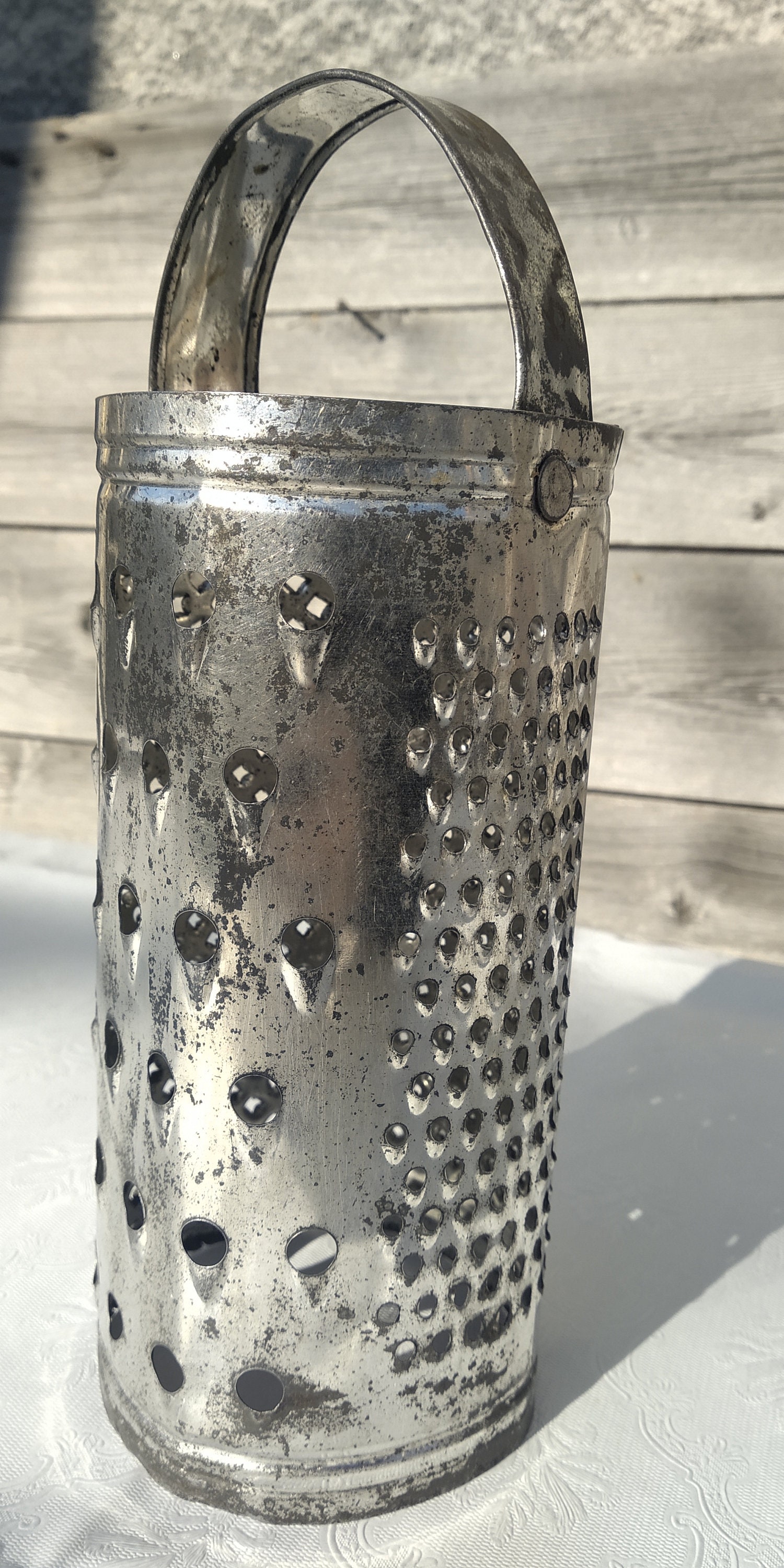 Vintage Grater, Metal Rusty Grater, Cheese Grater, Kitchen Decor, House ...