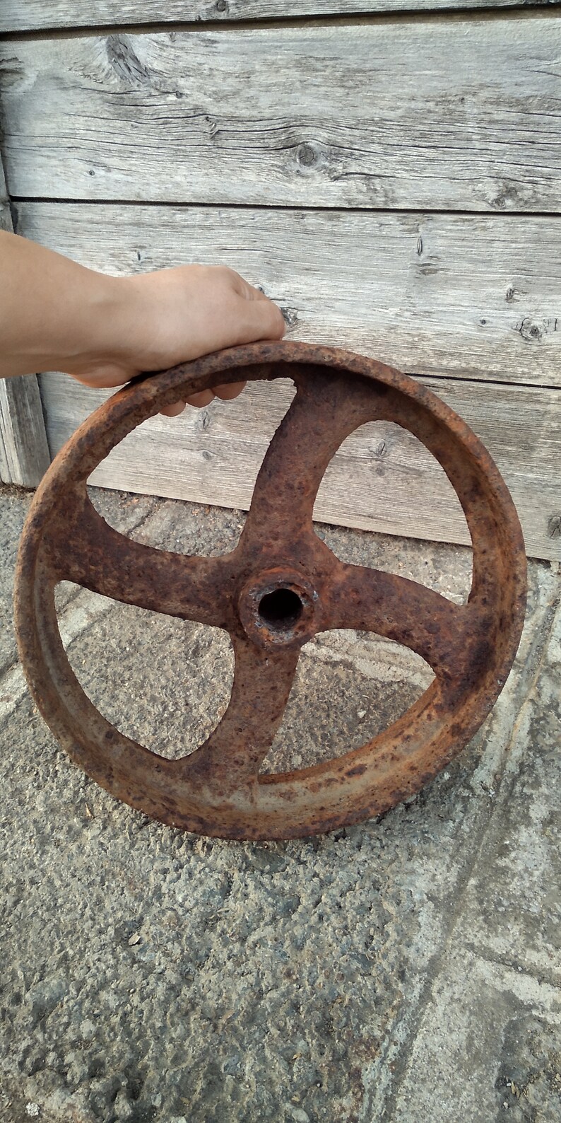 Vintage Heavy Factory Cart Wheel Old Industrial Wheel | Etsy