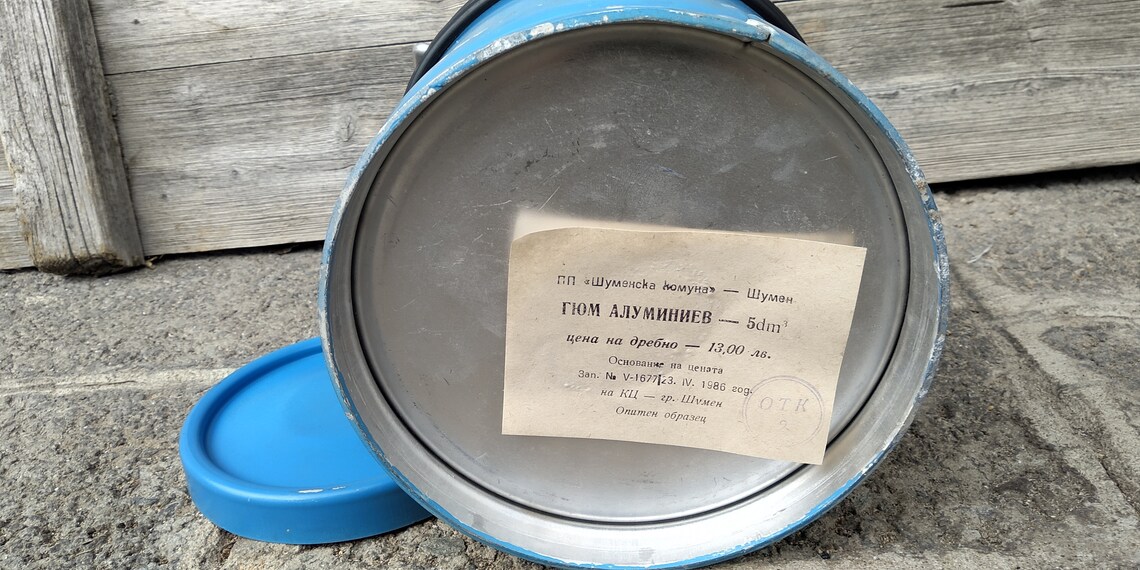 5 L Vintage Blue Milk Container Retro Aluminum Milk Canister - Etsy