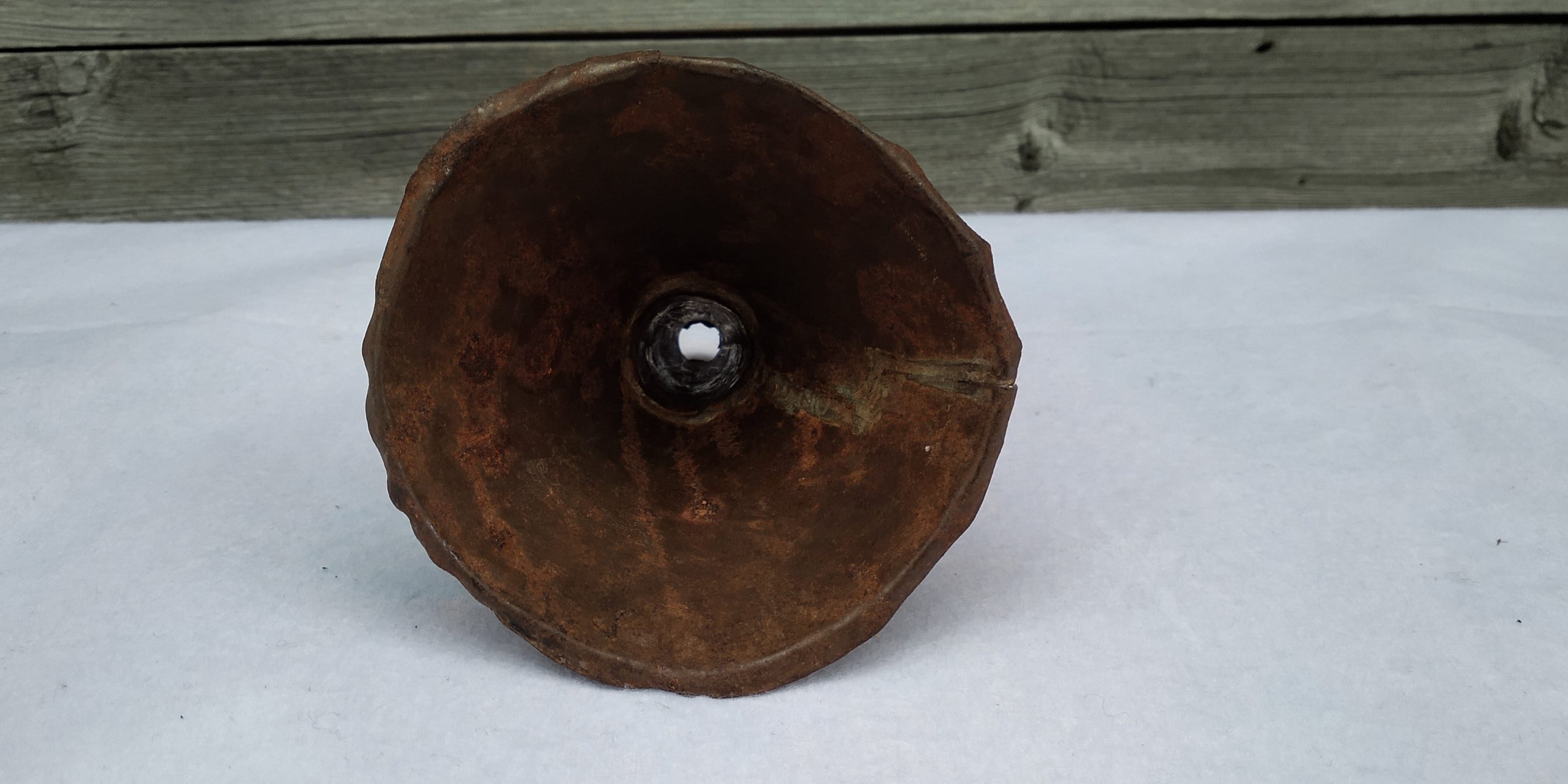 Vintage Metal Funnel, Antique Primitive Handmade Tin Funnel, Primitive ...