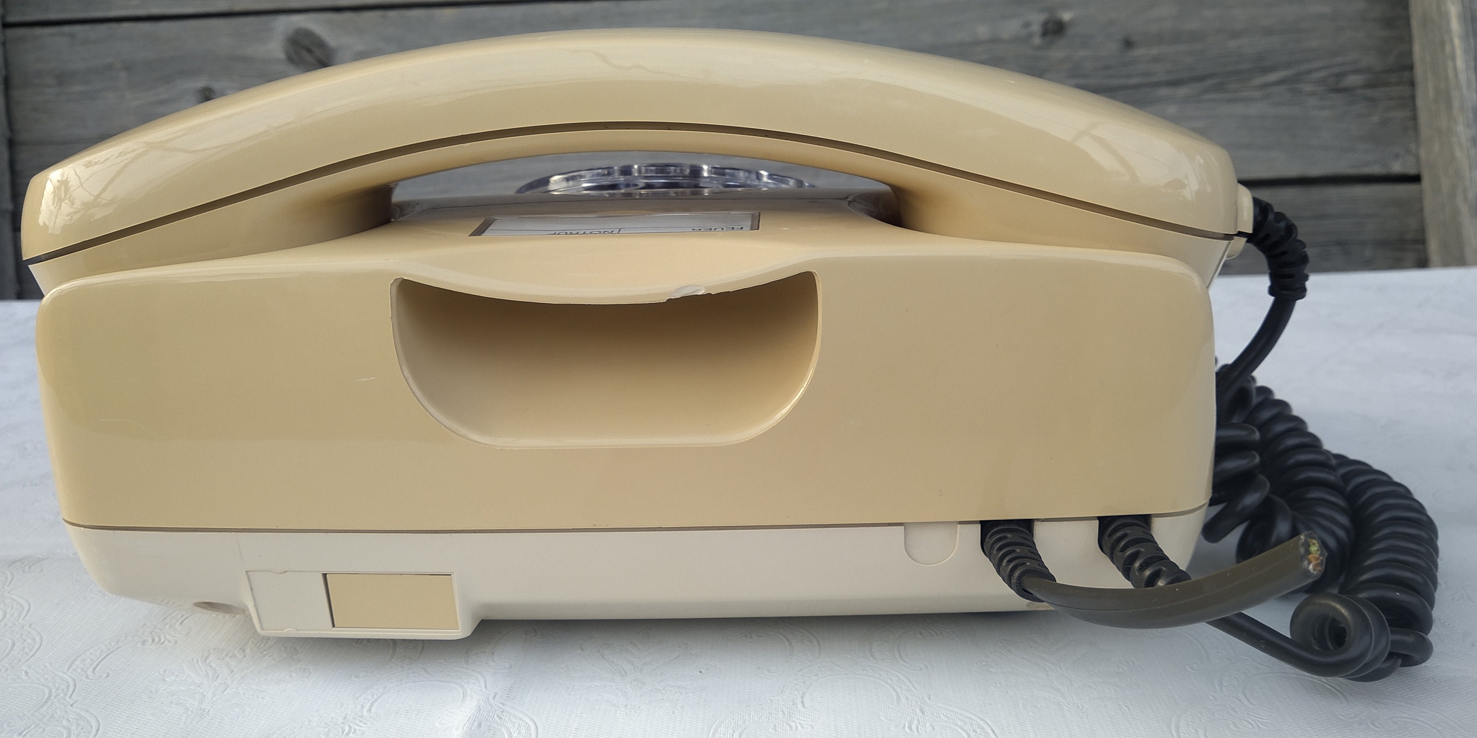 Vintage SIEMENS Rotary Dial Phone, Old Desk Beige Telephone, Removable ...