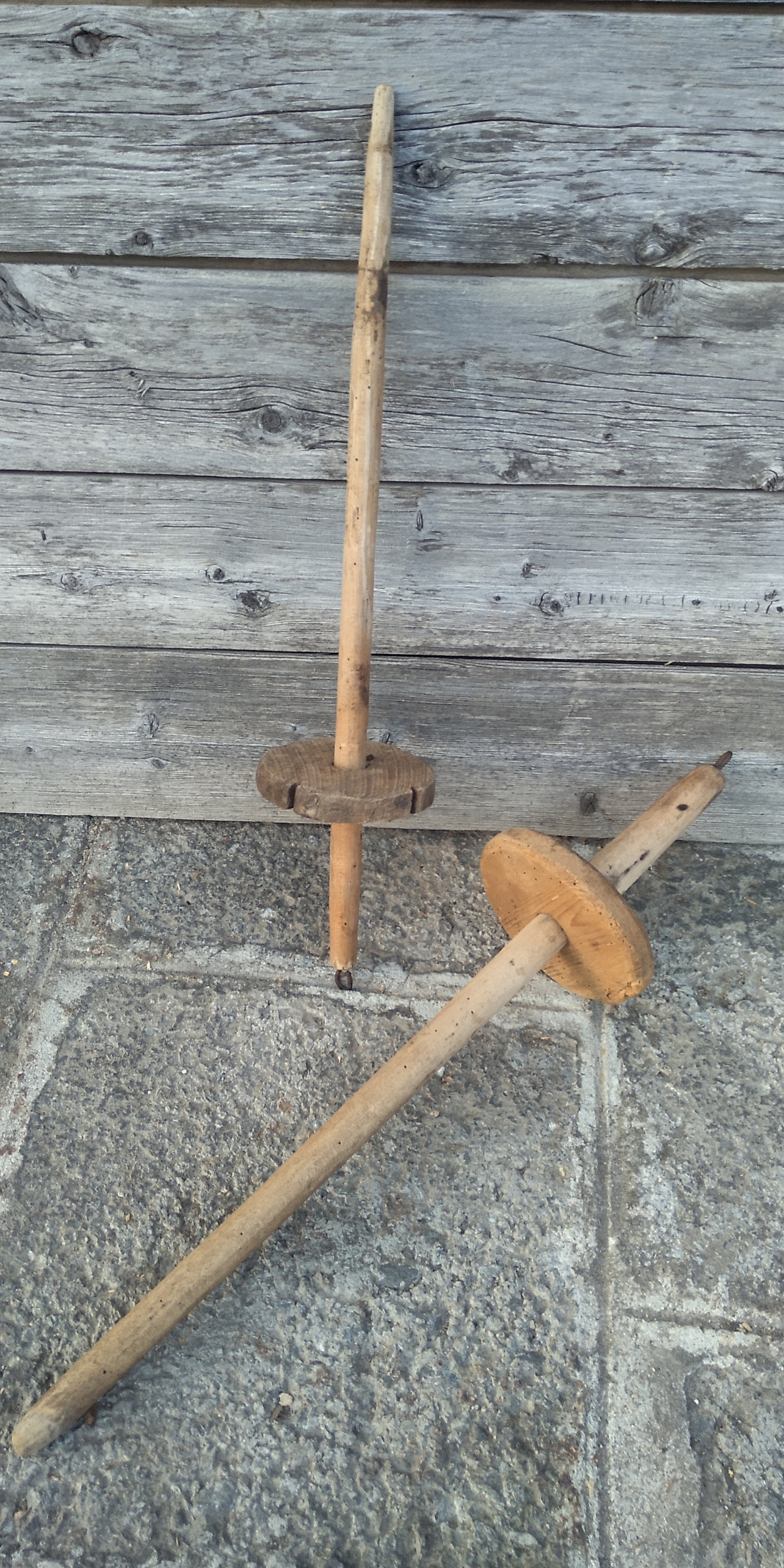 Set of 2 Antique Hand Carved Wooden Spindles Primitive Wooden | Etsy
