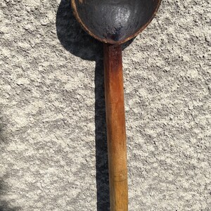 Vintage Hand Carved Spoon, Antique Wood Spoon, Primitive Kitchen Decor ...