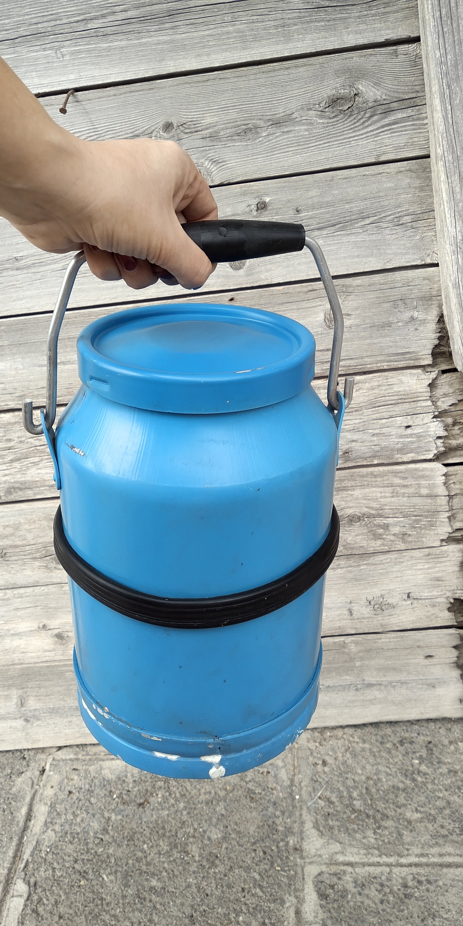 5 L Vintage Blue Milk Container Retro Aluminum Milk Canister - Etsy