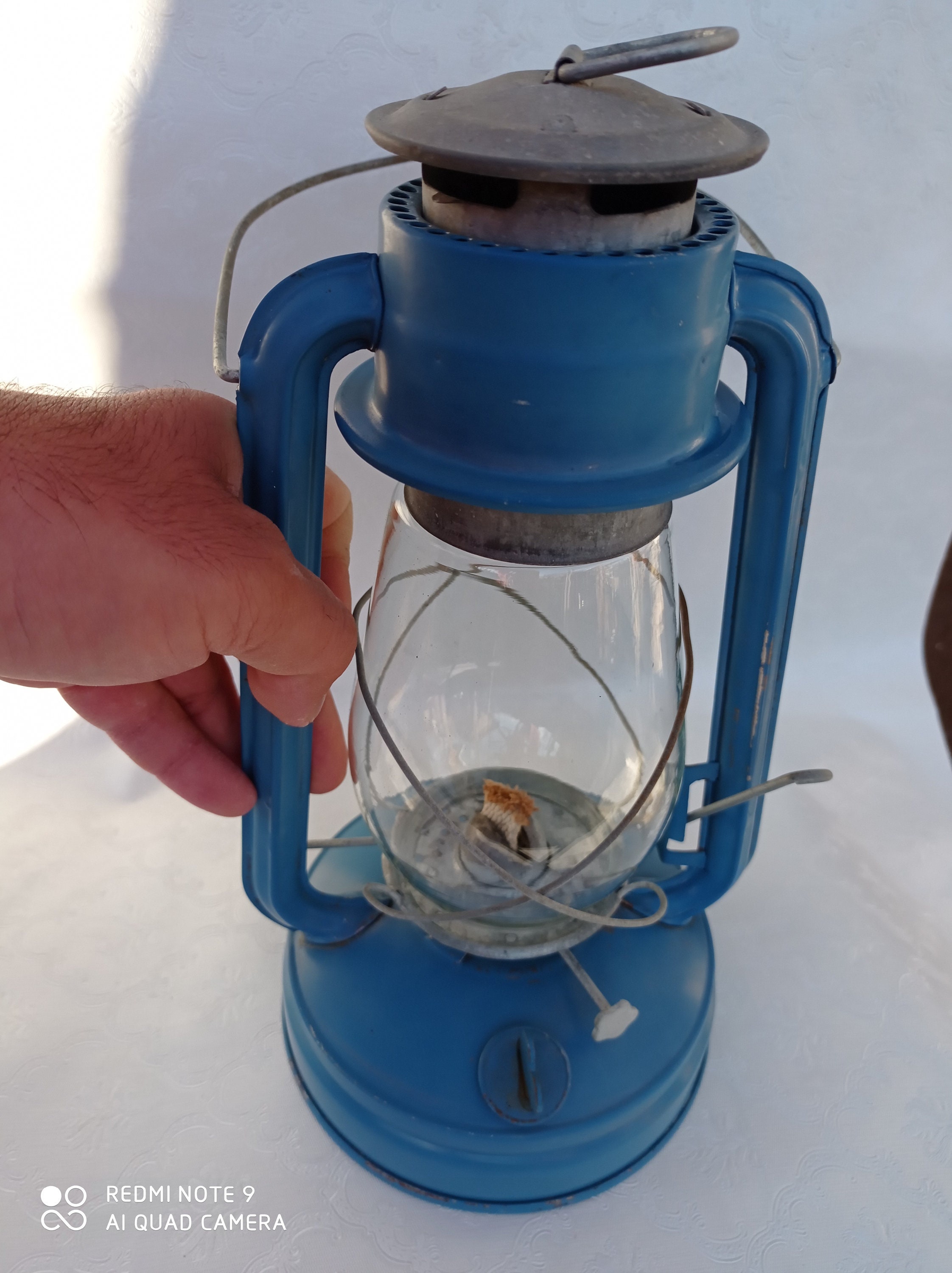 Linterna de gas vintage, linterna de petróleo retro, lámpara de aceite ...