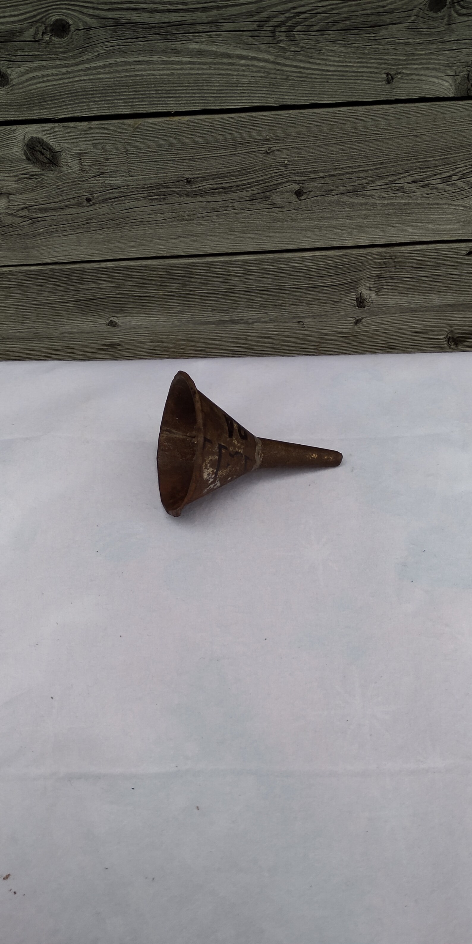 Vintage Metal Funnel, Antique Primitive Handmade Tin Funnel, Primitive ...