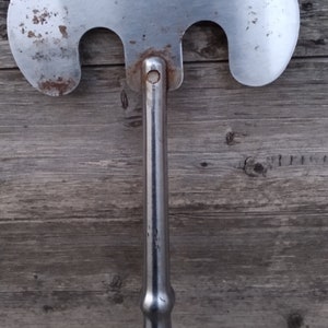 Vintage Rusty Cleaver With Aluminum Handlerotary - Etsy