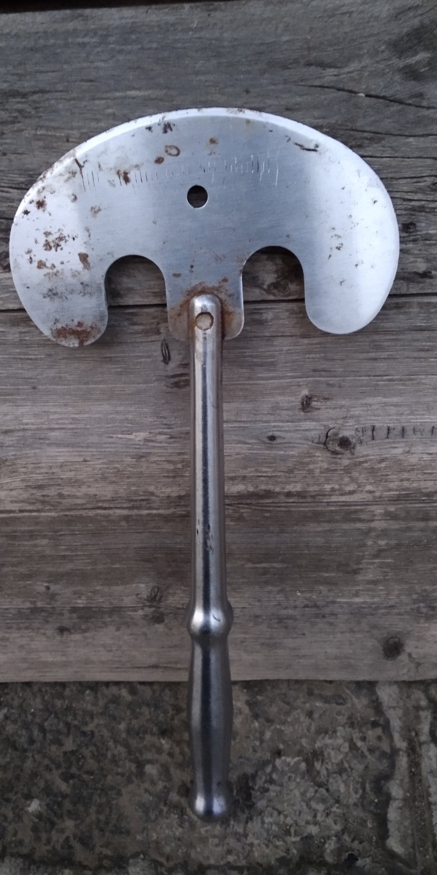 Vintage Rusty Cleaver With Aluminum Handlerotary - Etsy