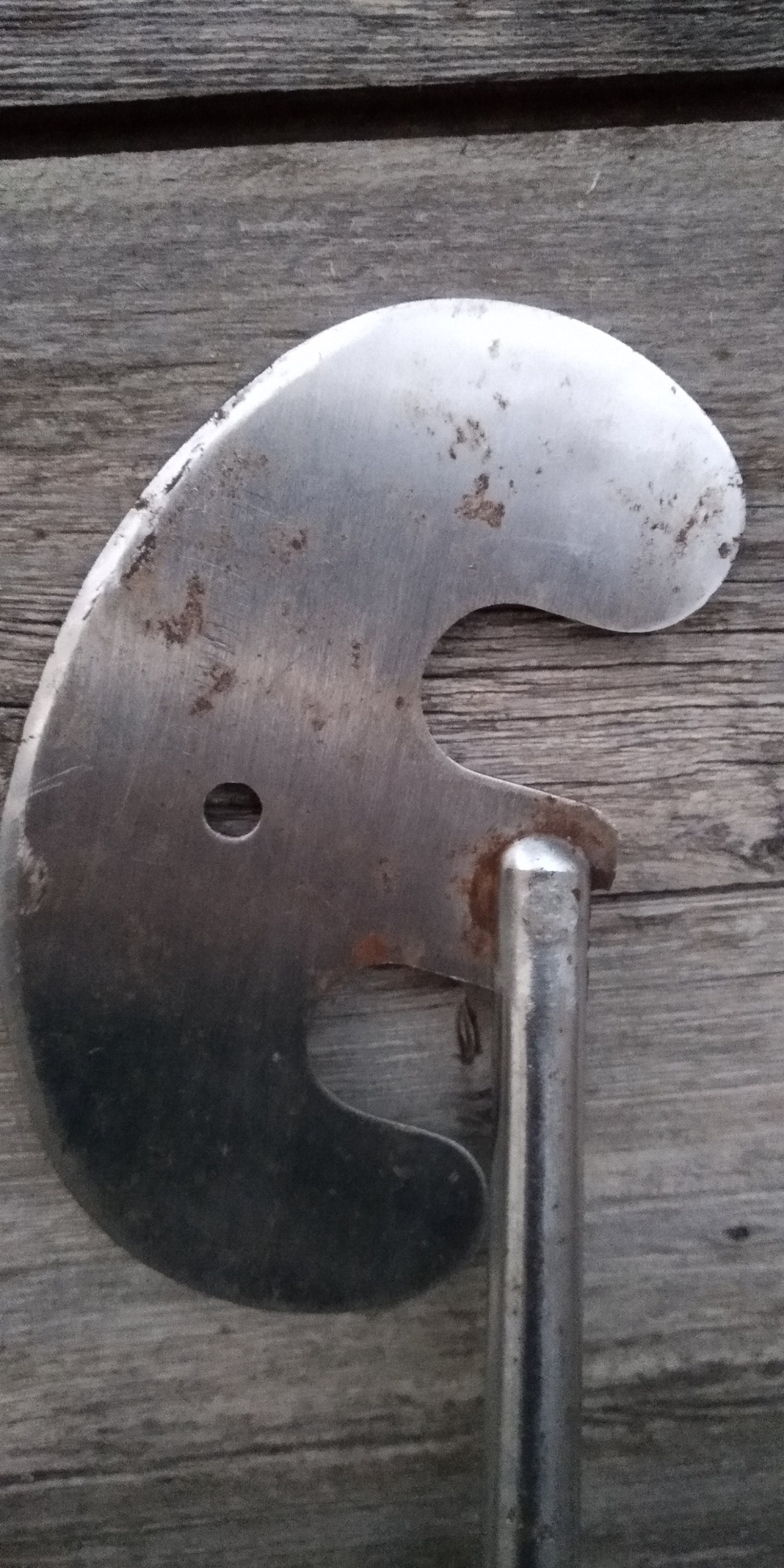 Vintage Rusty Cleaver With Aluminum Handlerotary - Etsy