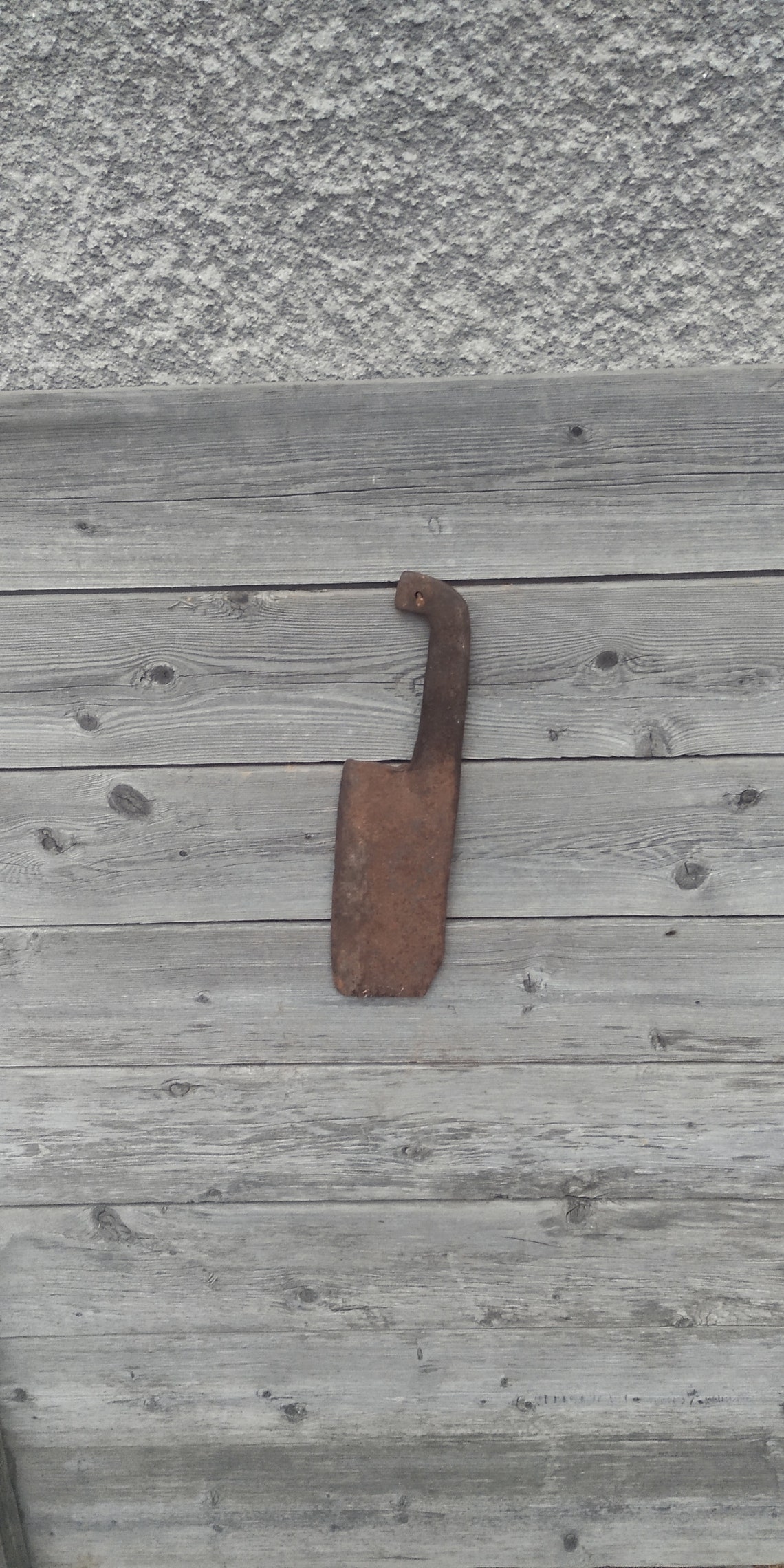 Vintage Cleaver Knife, Old Rusty Butcher Knife, Primitive Meat Chopper ...