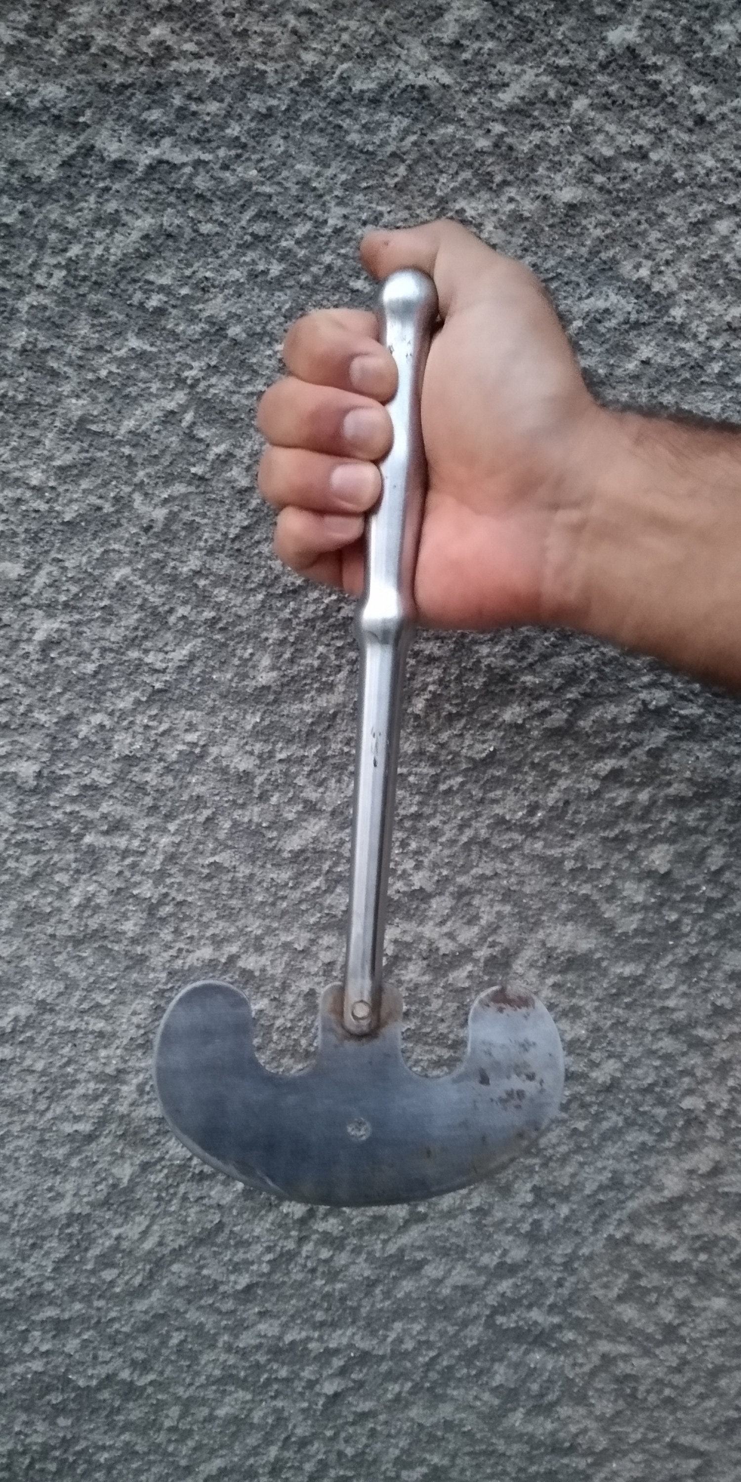 Vintage Rusty Cleaver With Aluminum Handlerotary - Etsy