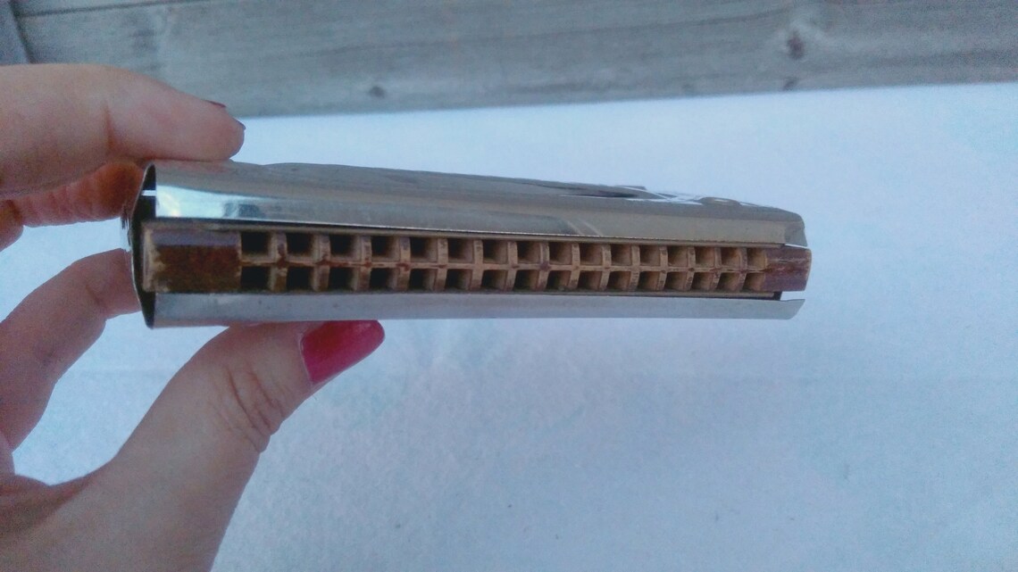 Vintage German Harmonica ORCHESTER Old Brass Musical | Etsy