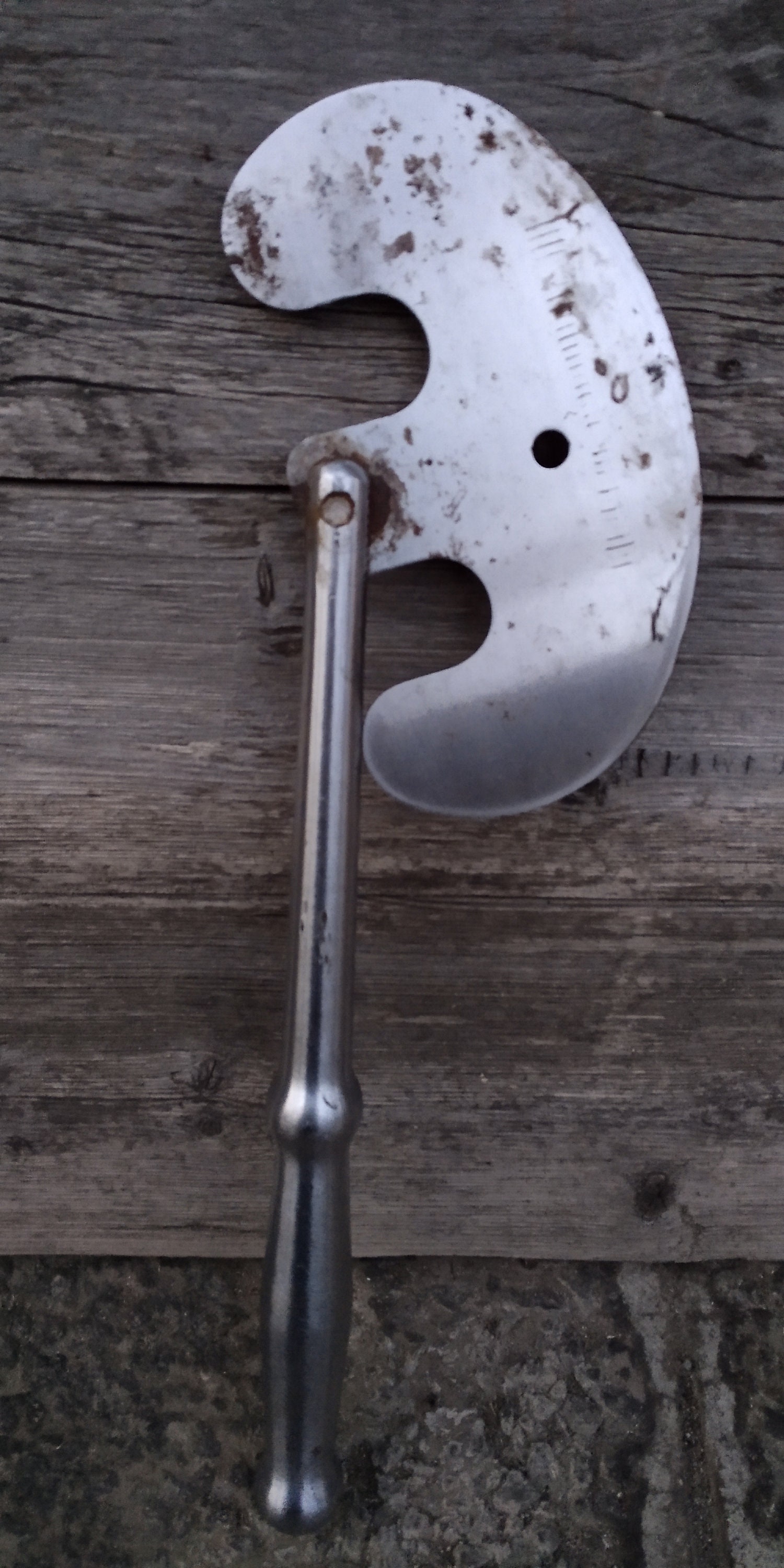 Vintage Rusty Cleaver With Aluminum Handlerotary - Etsy