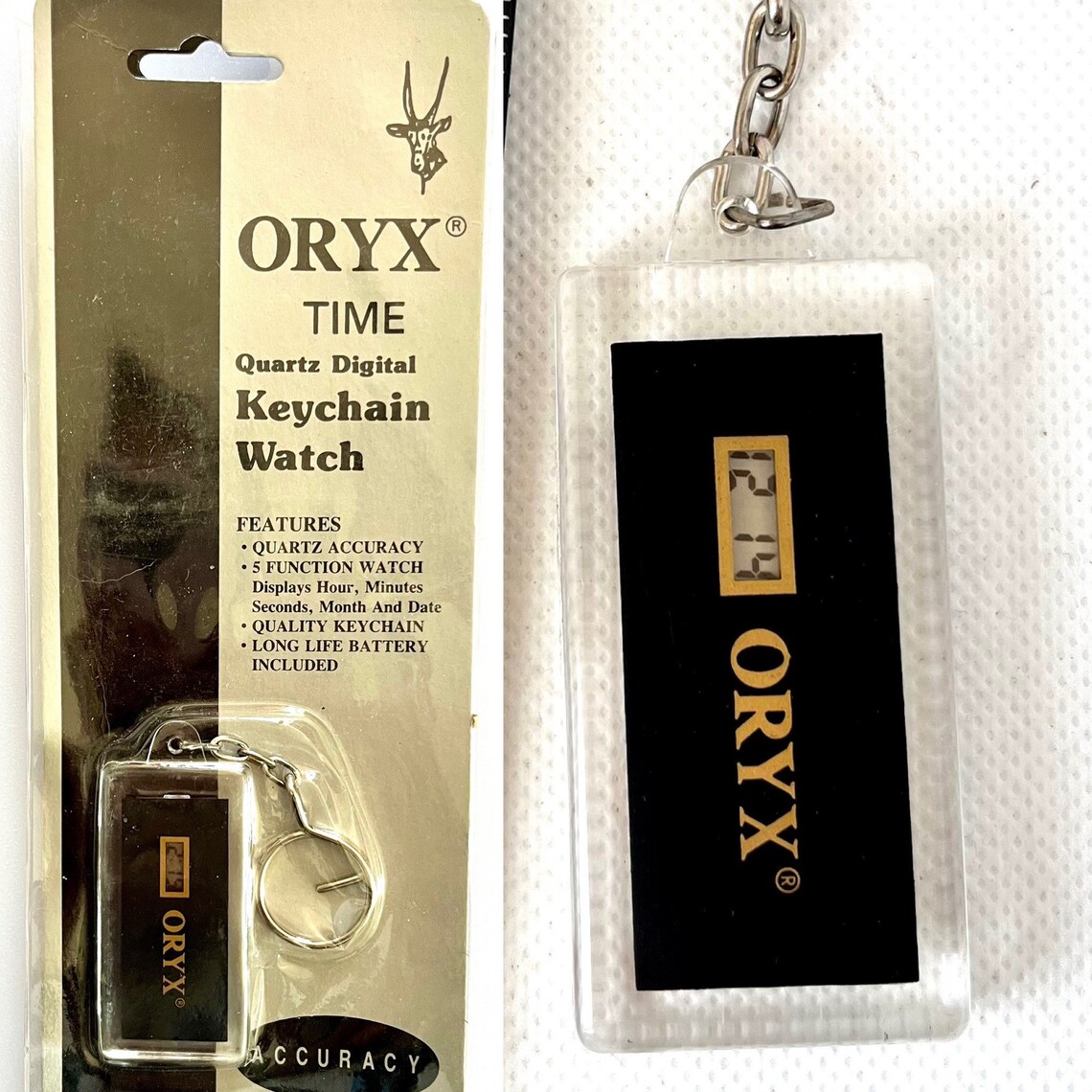 The Oryx Time Vintage 90's Keychain Watch W/ Digital - Etsy