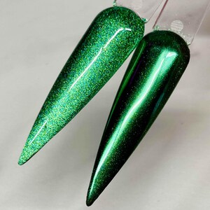 British Racing Green Chrome Nail Powder 1g. - Etsy
