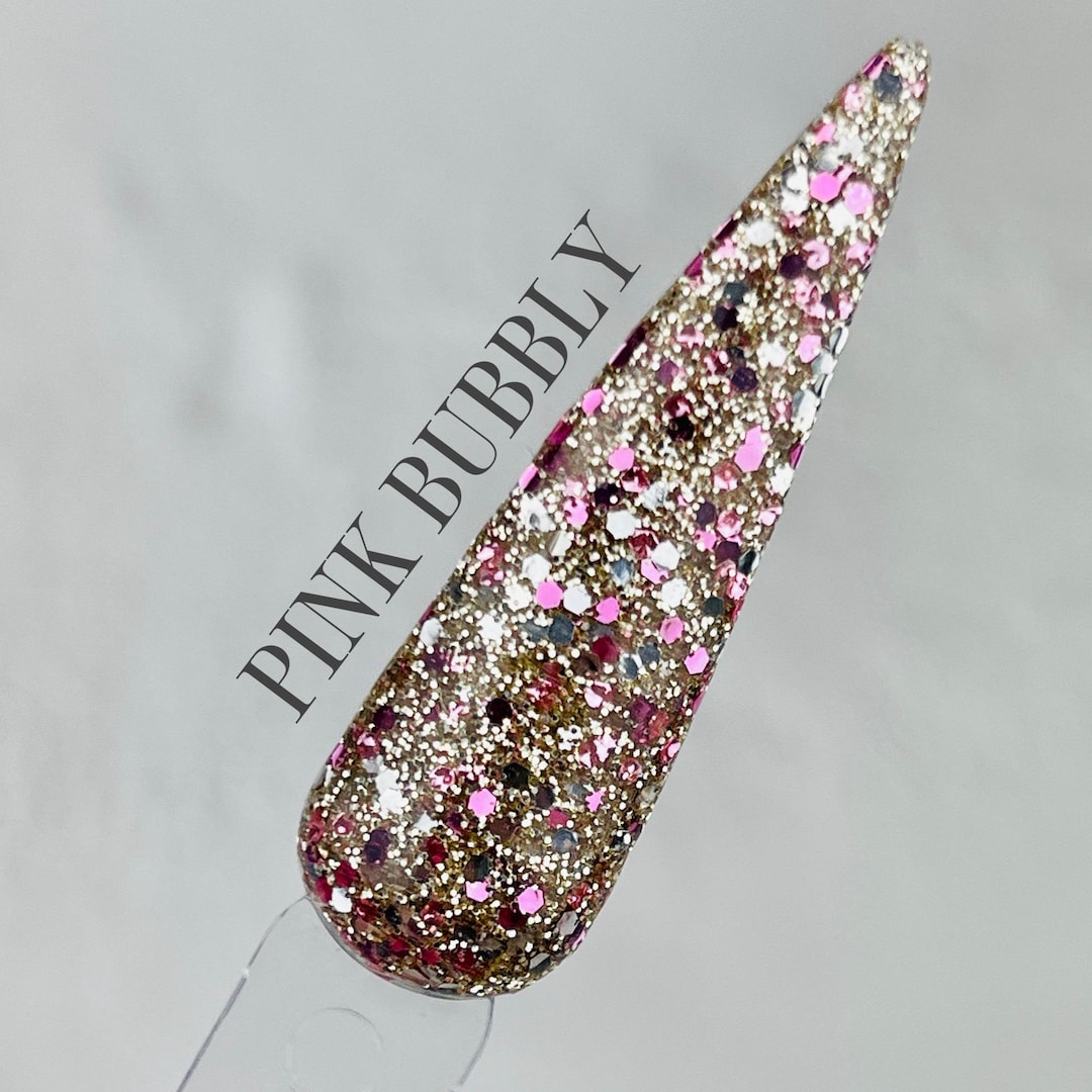 Sip, Sip, Hooray!- Pink Bubbly Acrylic Dip Powder - Etsy